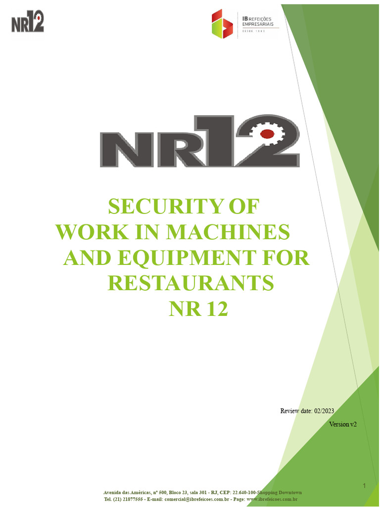 NR 12 Manual - Rev 02 | PDF | Occupational Safety And Health | Personal ...