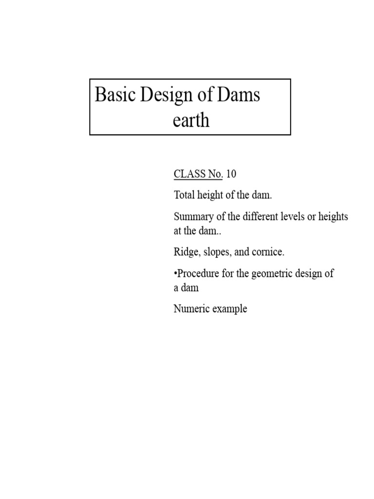 Essential Dam Design Principles | PDF | Dam | Earth Sciences