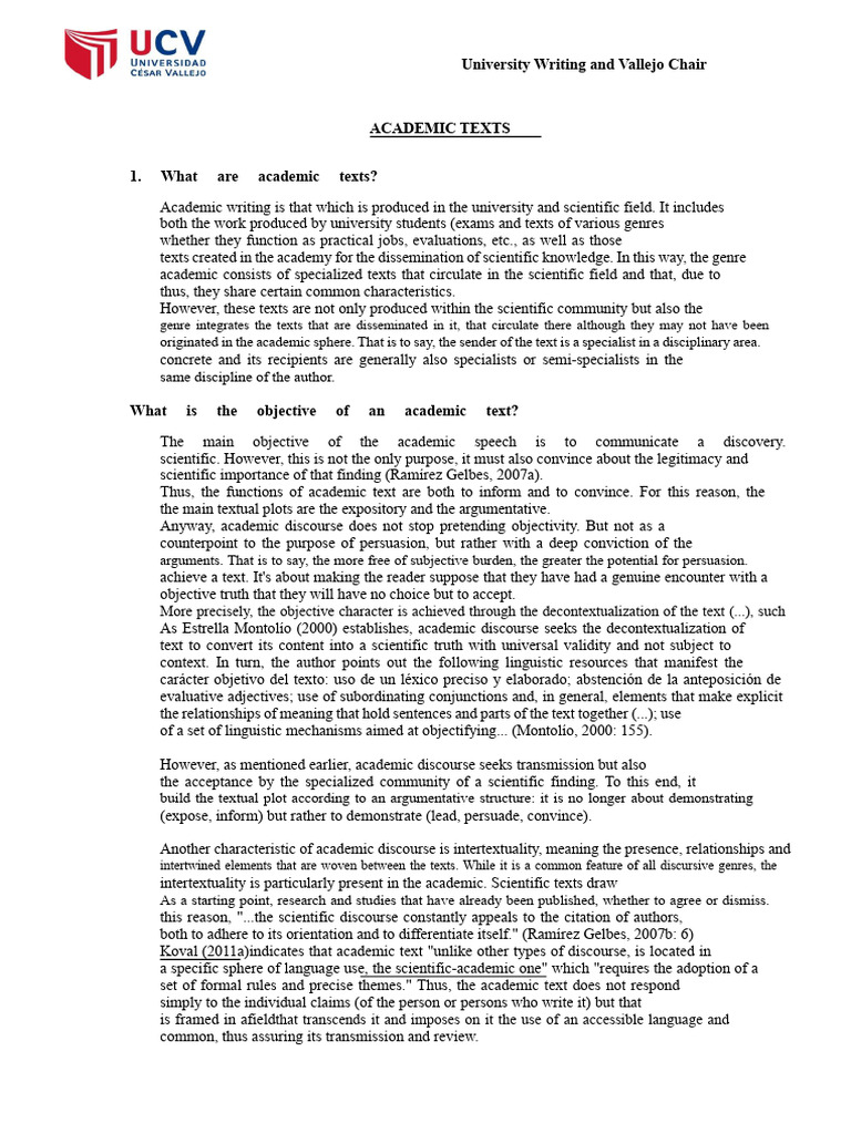 Textual Typology: Academic Papers and The Monograph | PDF | Narrative