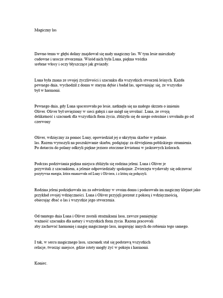 Magiczny Las | PDF