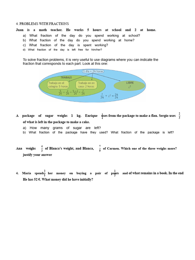 Fraction Problems and Solutions | PDF