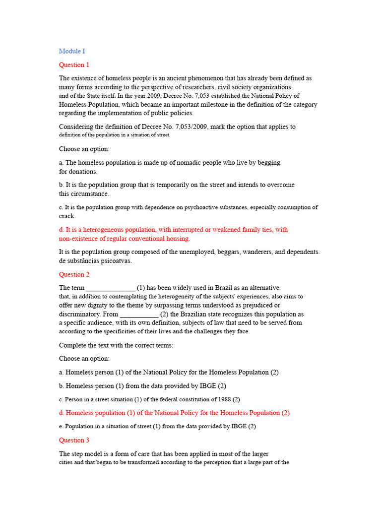 Population in A Situation of Homelessness and The Housing First Model ...