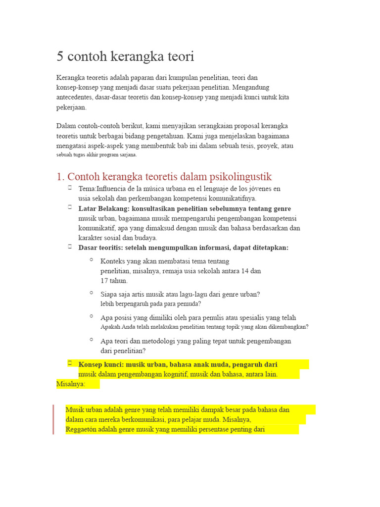 Contoh Kerangka Teoritis Pdf