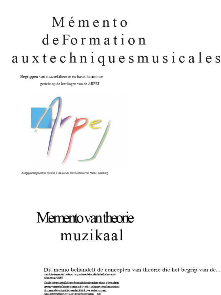 Memento Van Muziektheorie | PDF