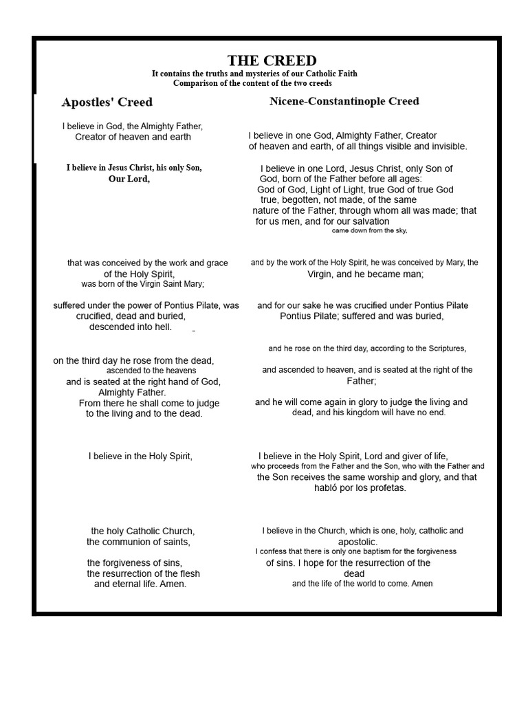 The Bilingual Creed | PDF | God The Father | God In Christianity
