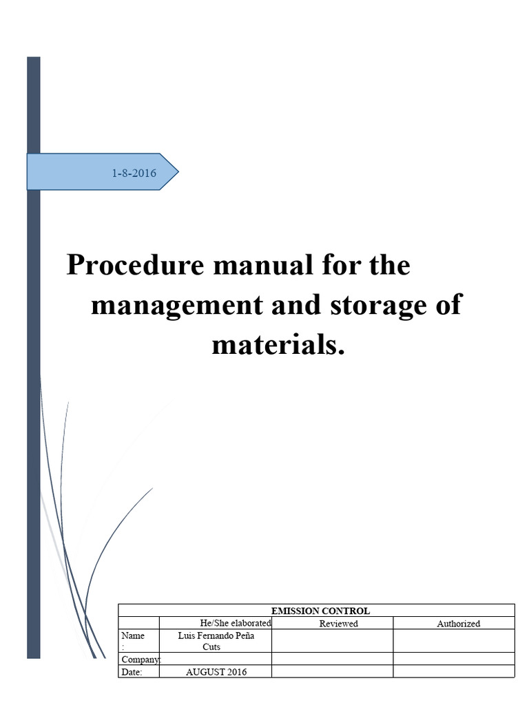 Material Management Procedure Manual | PDF | Warehouse