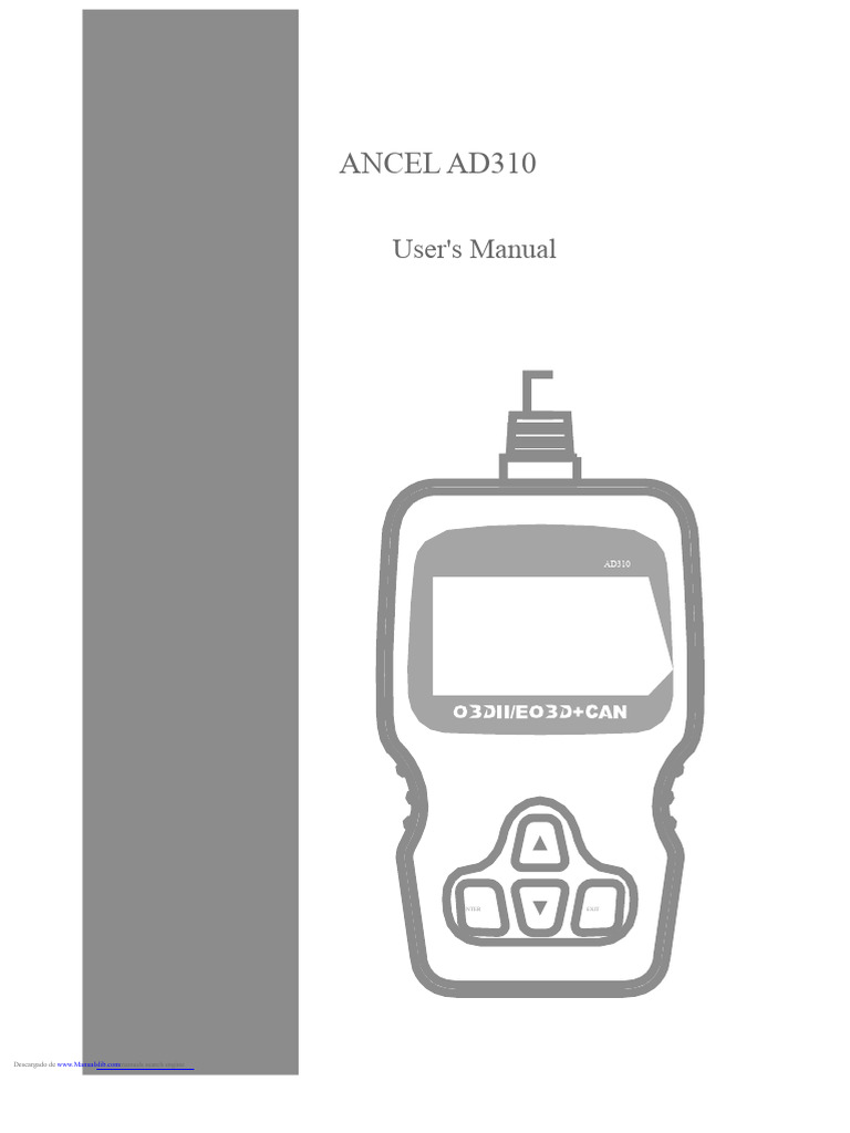 Ancel Ad310 User Manual