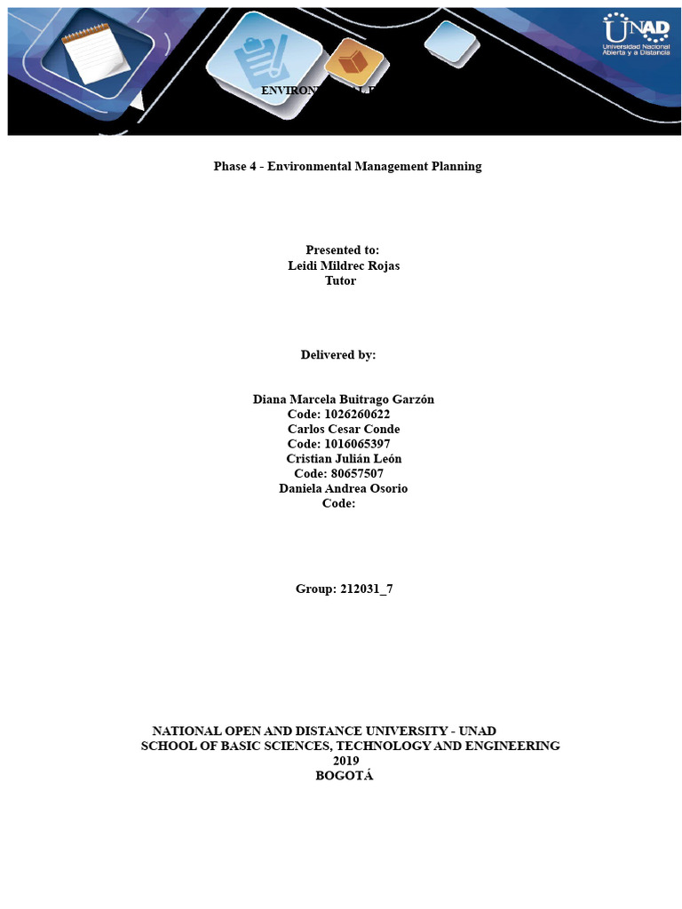 Group - 7 - 212031 - Phase 4 - Environmental Management Planning | PDF ...