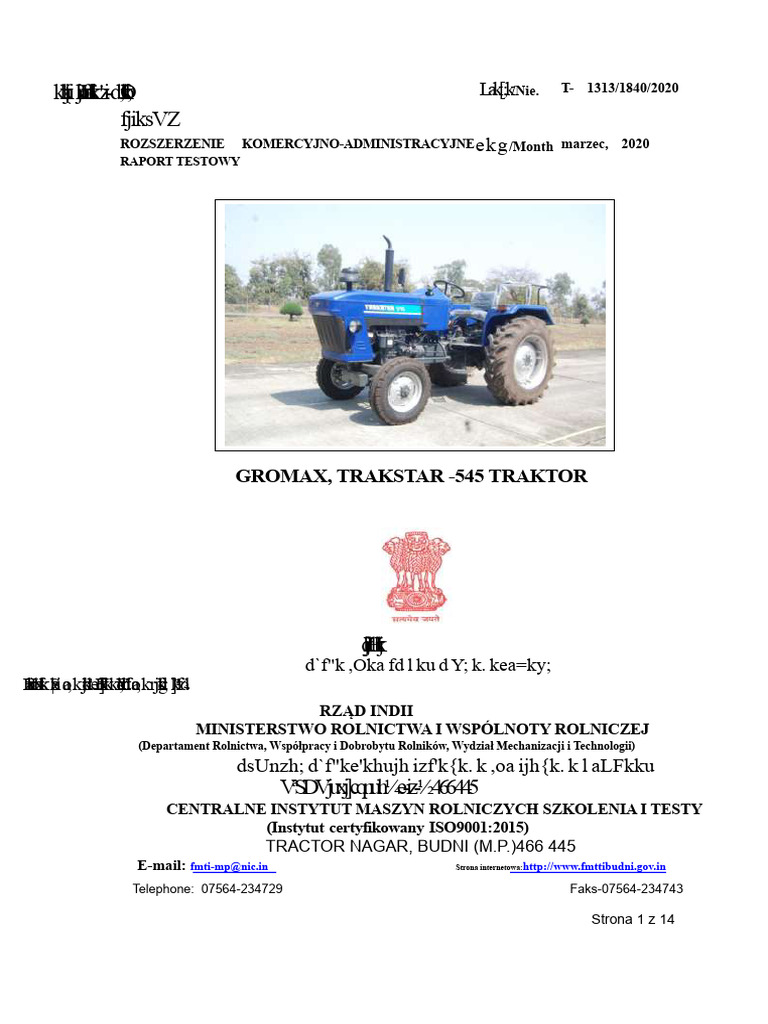 Gromax Trakstar 545 | PDF