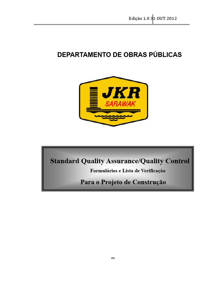 JKR STD Q Forms Chklst-Parte-1de2 | PDF | Engenharia Civil | Engenharia