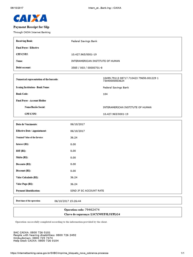 Proof of Payment For The Invoice | PDF | Payments | Receipt
