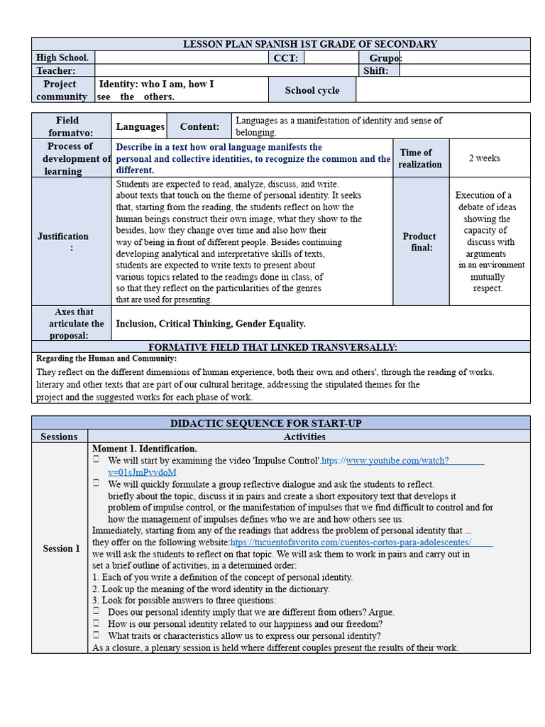 Project 1. Identity. Who I Am, How Others See Me | PDF | Argument ...