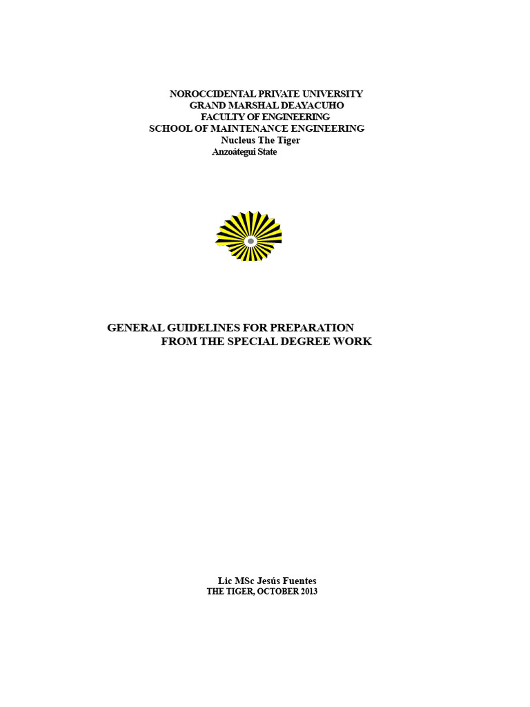 Guidelines for Special Degree Work | PDF | Data | Theory