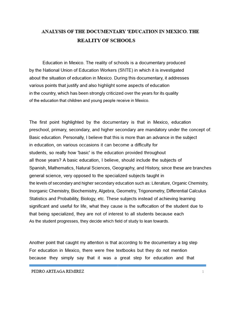 Analysis of The Documentary | PDF | Mathematical Analysis | Mathematics