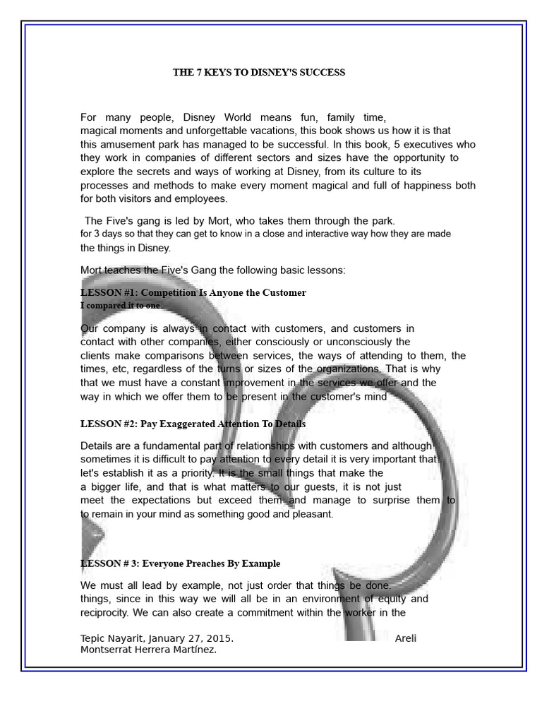 The 7 Keys To Disney's Success | PDF | Attention | Cognition