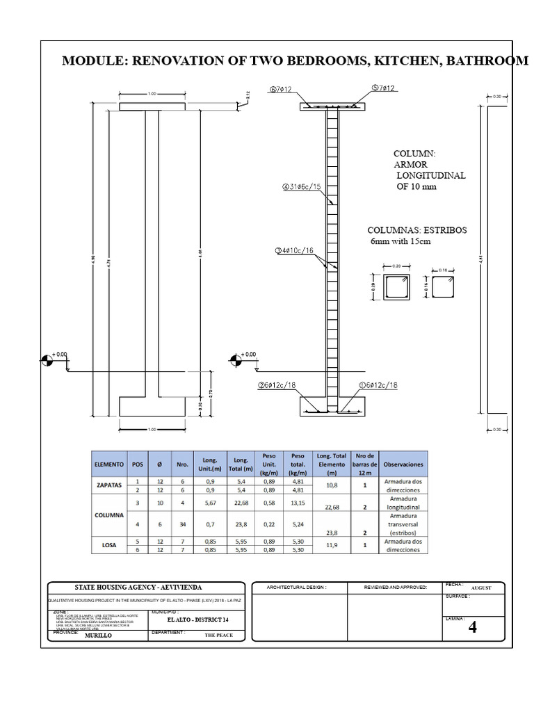 Detail of Structure For Elevated Water Tank | PDF | Composite Material ...