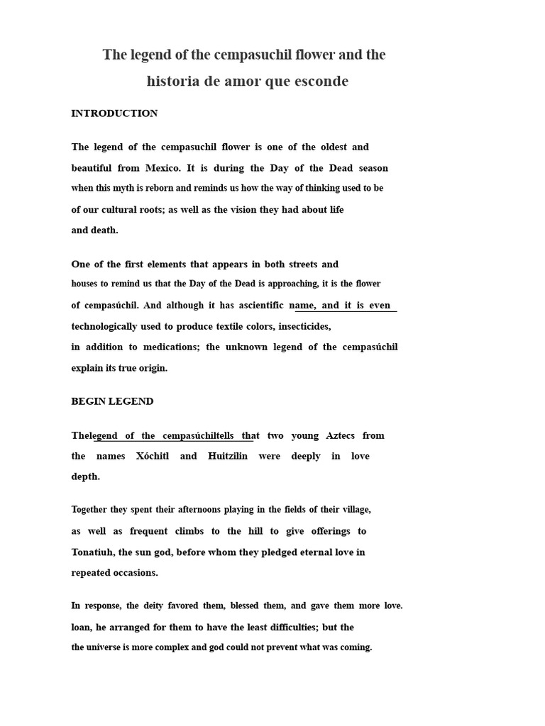 The Legend of The Marigold Flower | PDF | Religious Belief And Doctrine