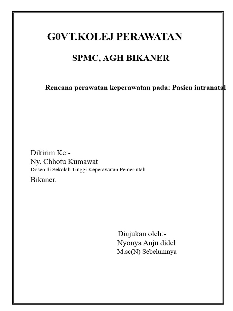 NCP Intranatal | PDF