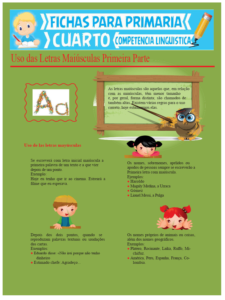 Uso das Letras Maiúsculas - Primeira Parte | PDF | Caixa alta e caixa ...