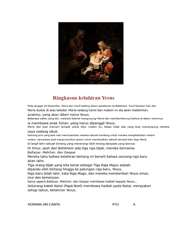 Kelahiran Yesus: Kisah Malam Natal | PDF