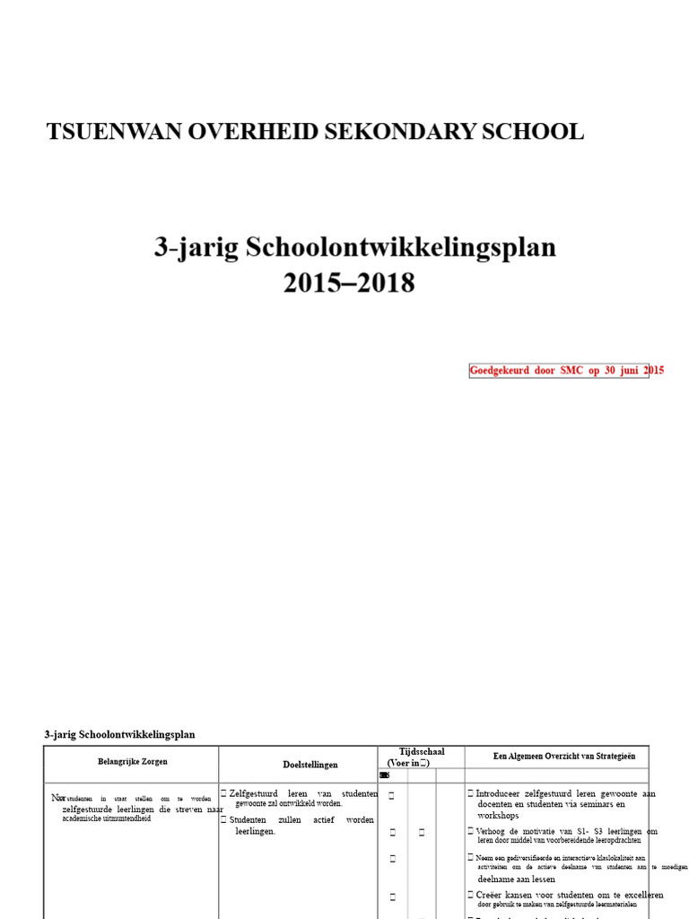 3-JARIG Ontwikkelingsplan | PDF