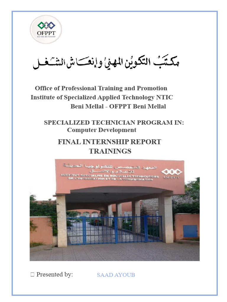 Final Internship Report Trainings | PDF | Databases | World Wide Web