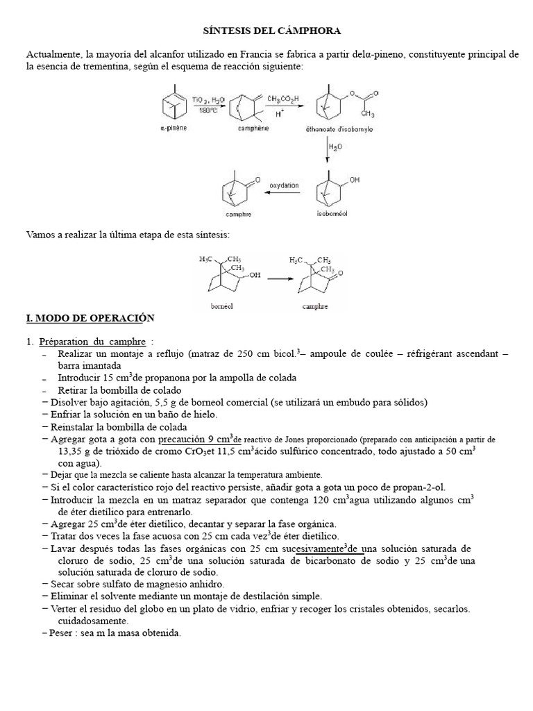 El Alcanfor | PDF | Cromo | Solubilidad