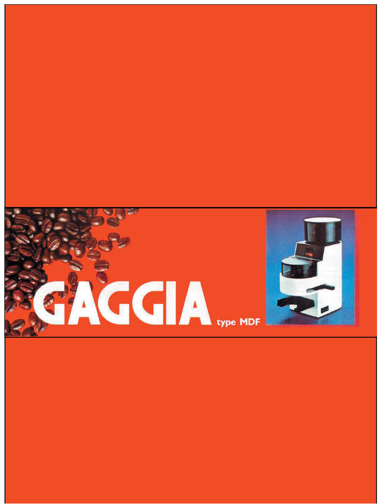 GAGGIA Coffee Grinder User Guide | PDF | Coffee | Mill (Grinding)