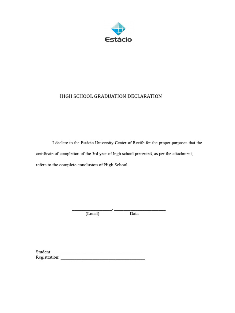 High School Completion Certificate PDF | PDF