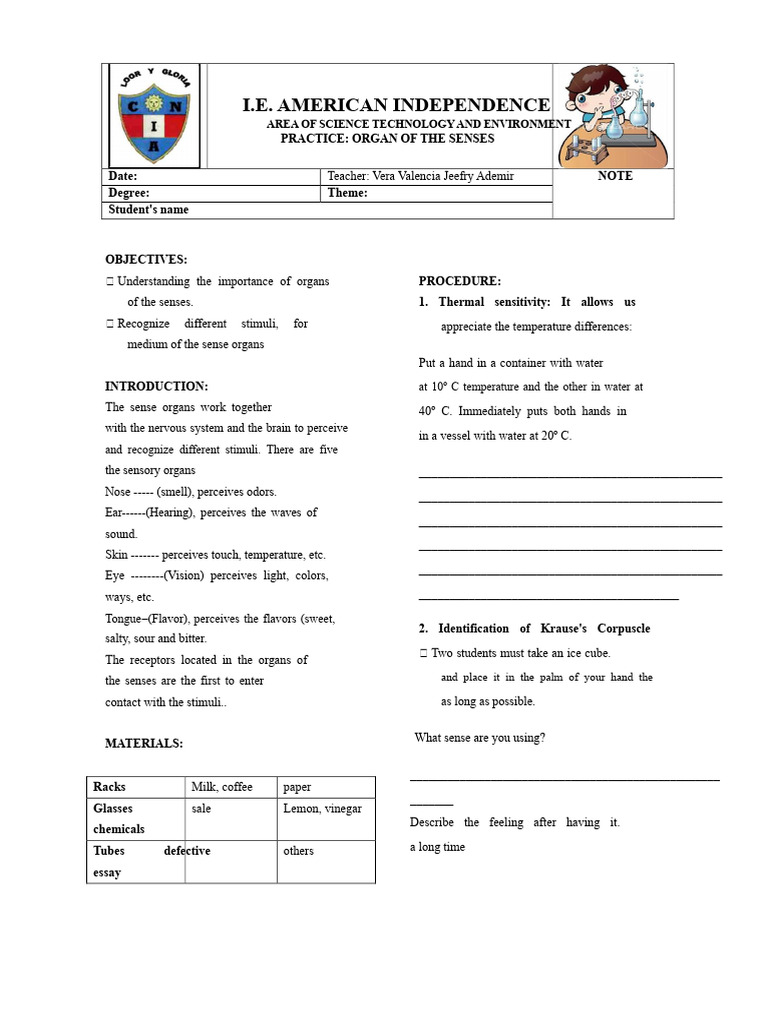 Laboratory Practice 2nd Senses | PDF | Senses | Taste