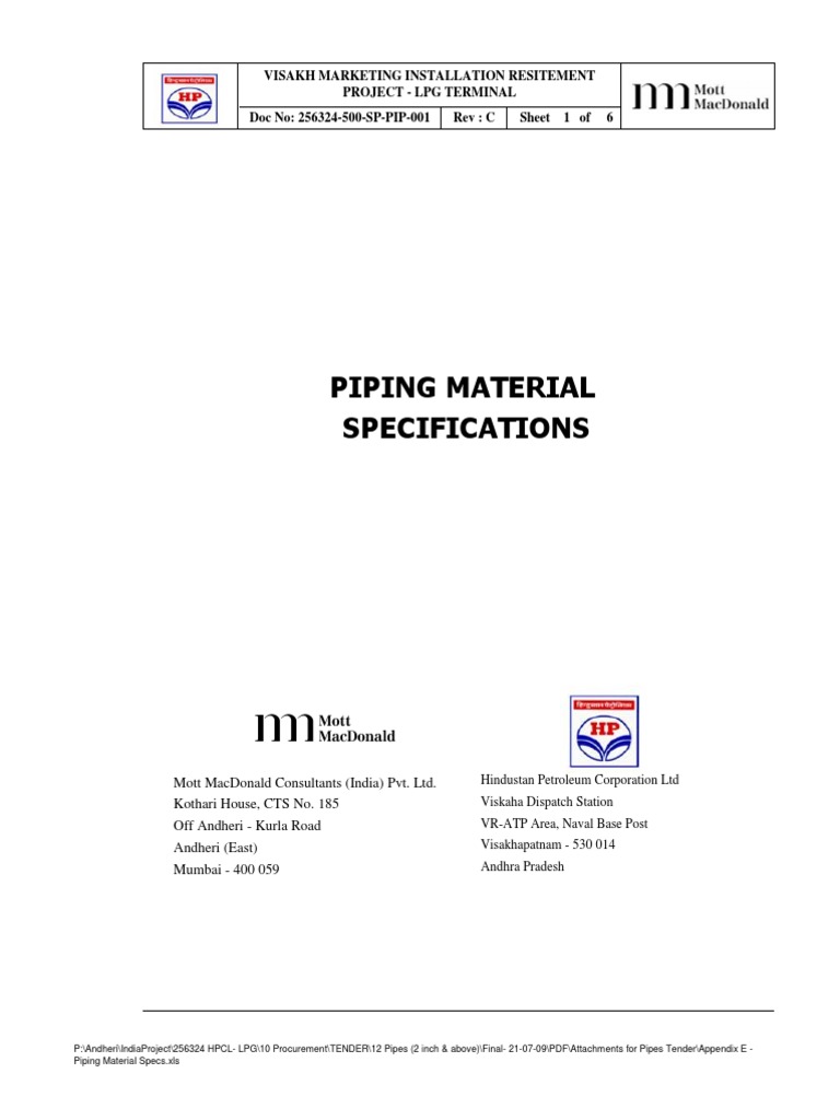 Appendix E - Piping Material Specs | PDF | Liquefied Petroleum Gas ...