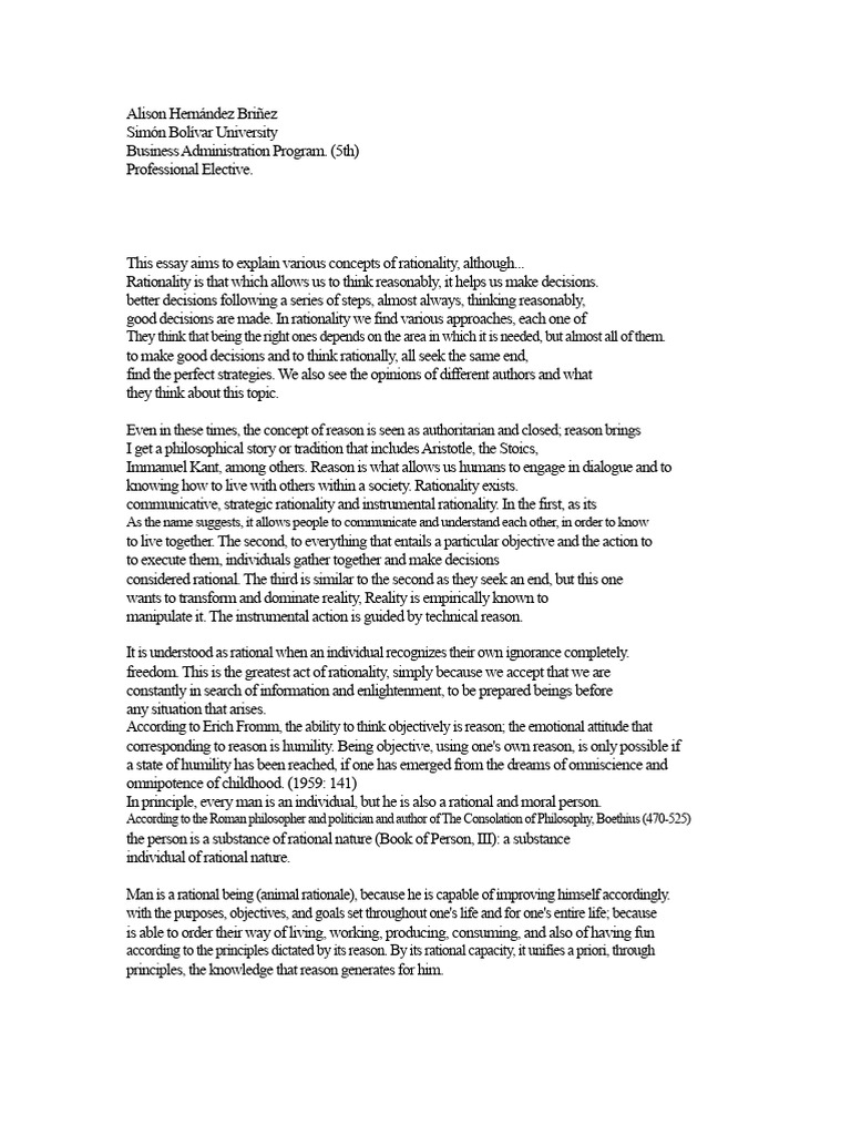 Rational Approach | PDF | Rationality | Reason