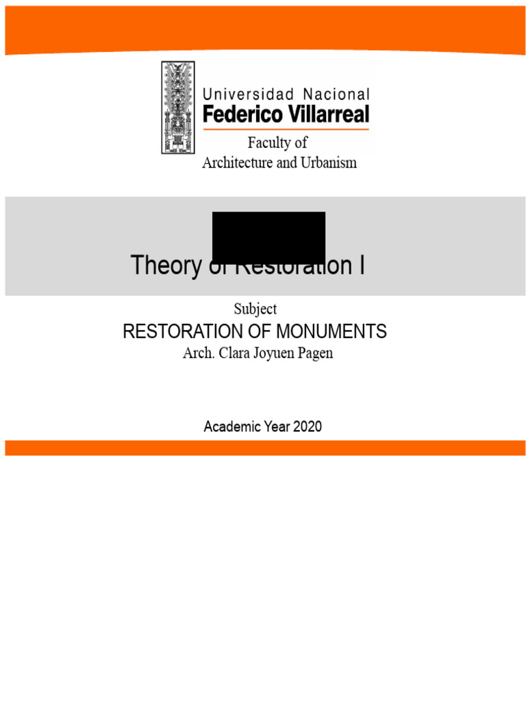 Theories of Monument Restoration | PDF