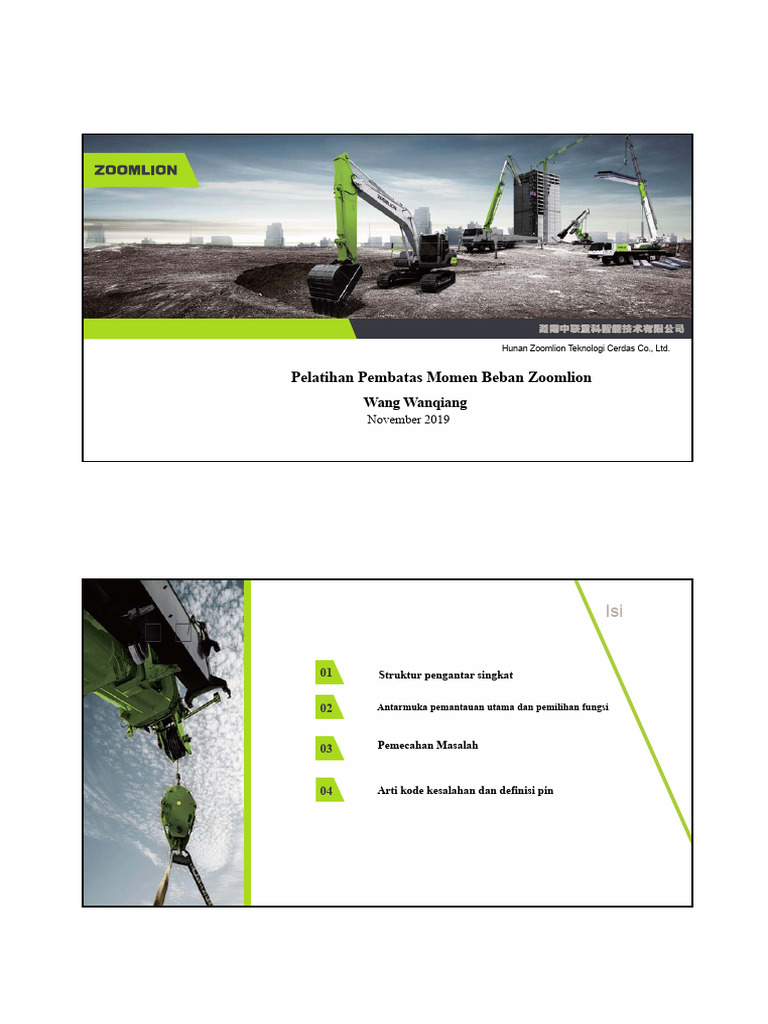 Pelatihan Pembatas Momen Beban Zoomlion 2019 | PDF