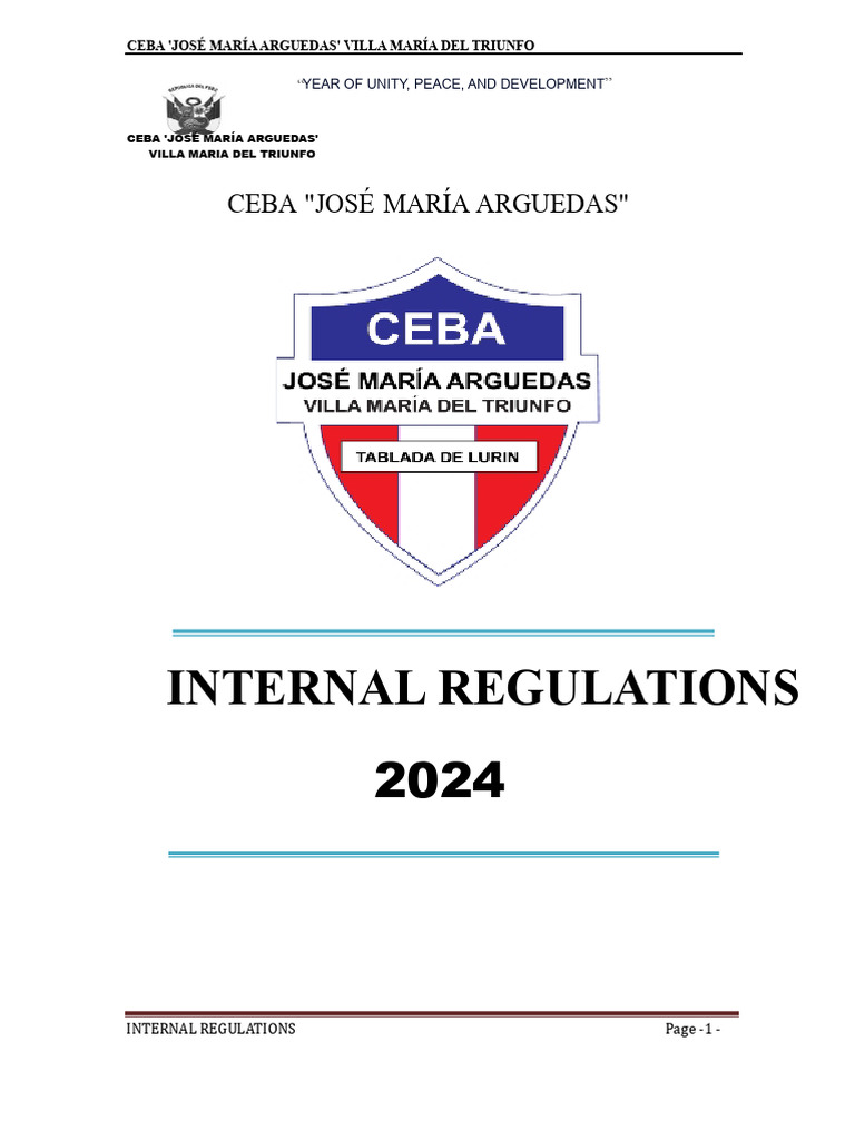 Internal Regulations-Ceba - 2024 | PDF | Teachers