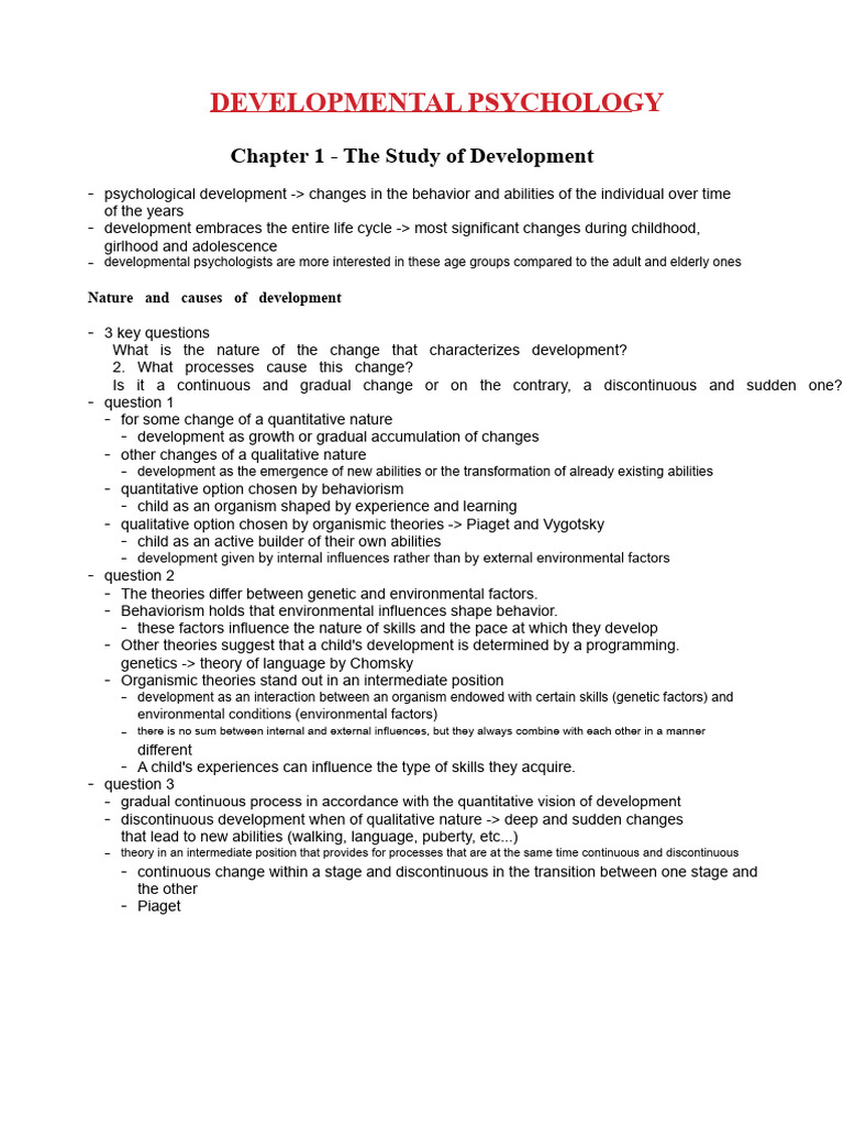 Developmental Psychology | PDF | Developmental Psychology | Mind
