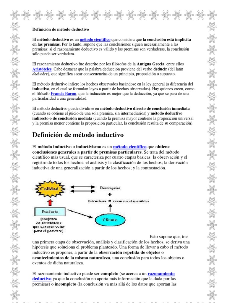 Definición de Método Deductivo | PDF | Razonamiento inductivo | gordo