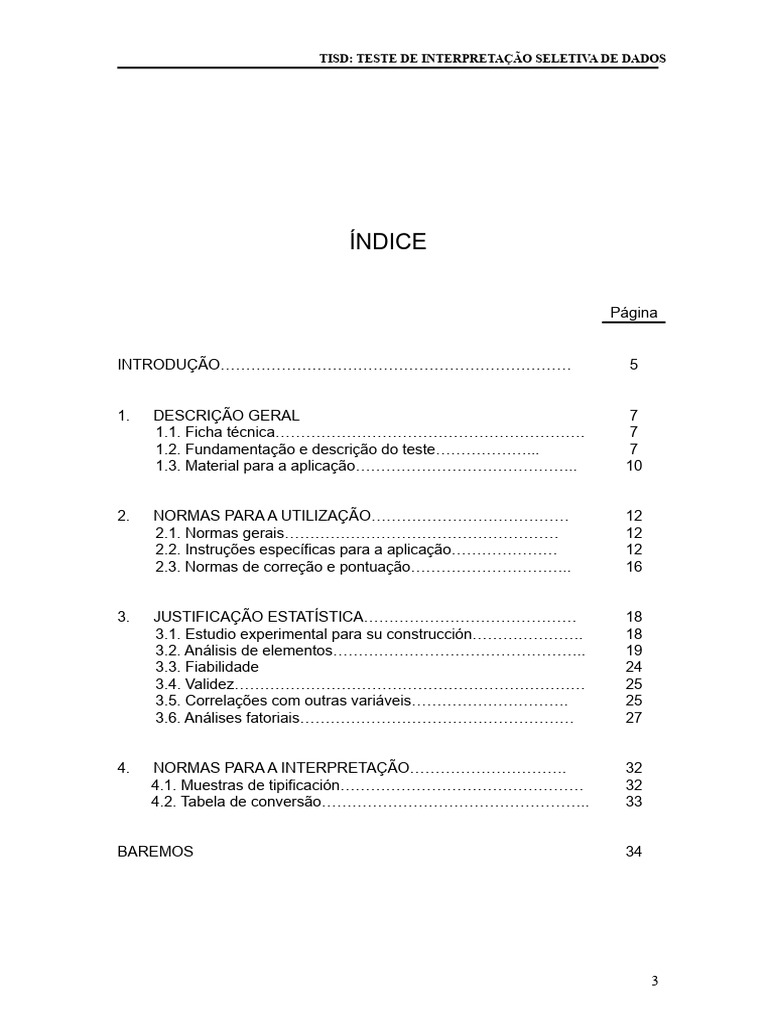 Teste de Interpretação de Dados TISD | PDF | Aprendizado | Tempo