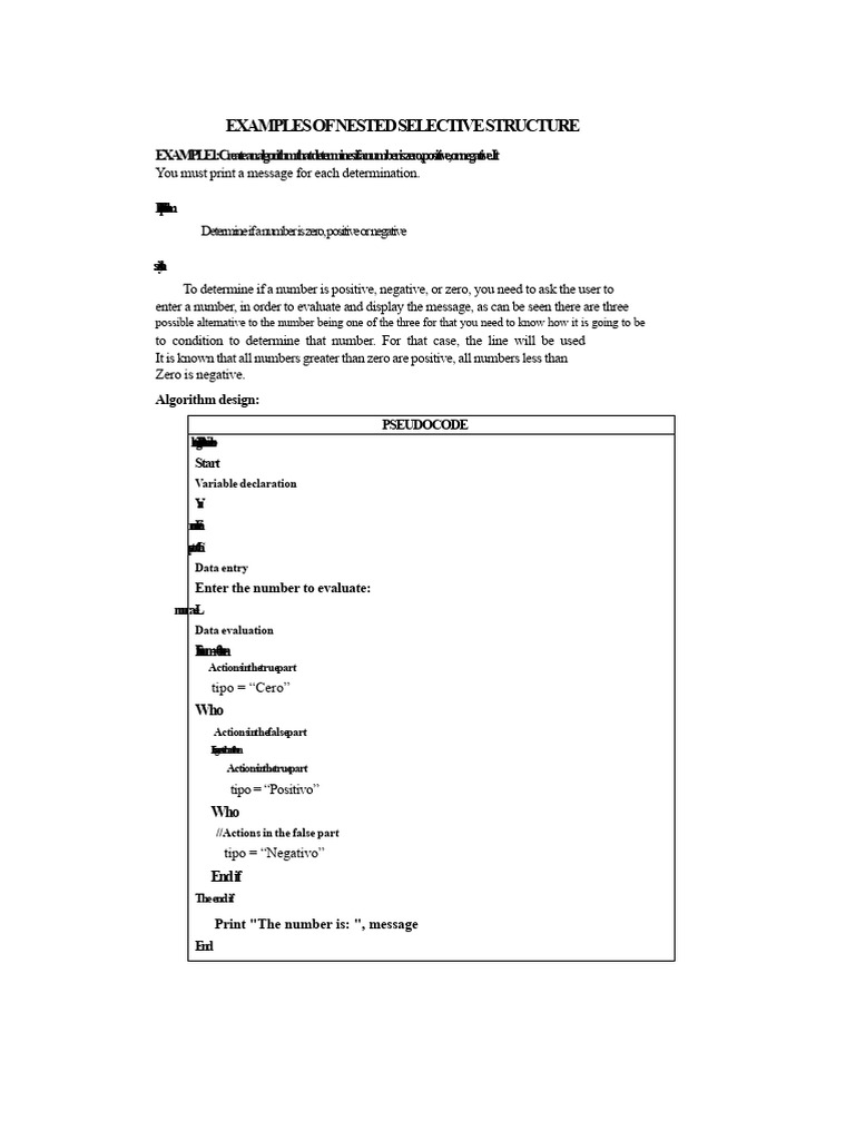 Examples of Nested Selective Structure | PDF | Computer Science ...
