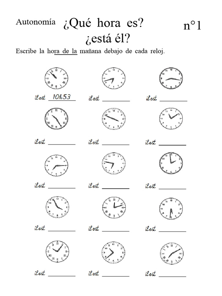 ¿Qué Hora Es? | PDF