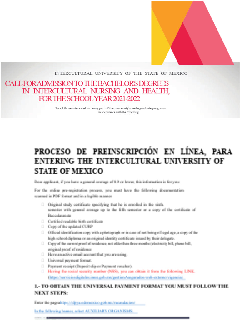 Nursing and Health Call From The Intercultural University of The State ...