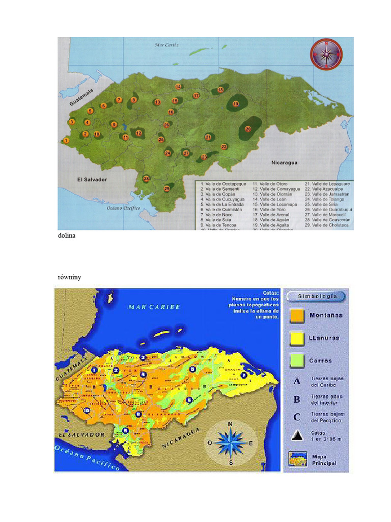 Rodzaje Map: Doliny, Równiny 6 Klasa | PDF