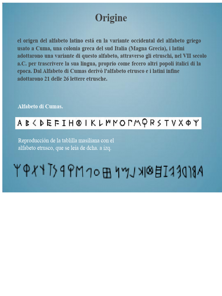Storia Dell'alfabeto | PDF