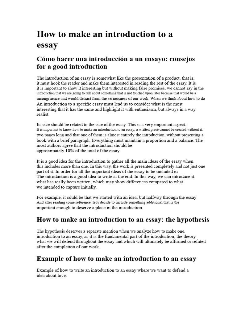 Introduction, Development, and Conclusion of The Essay | PDF | Essays ...