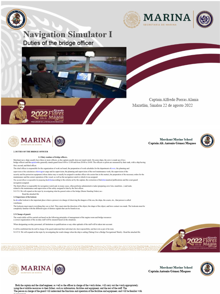 Bridge Officer Duties in Navigation | PDF | Sea Captain | Navigation