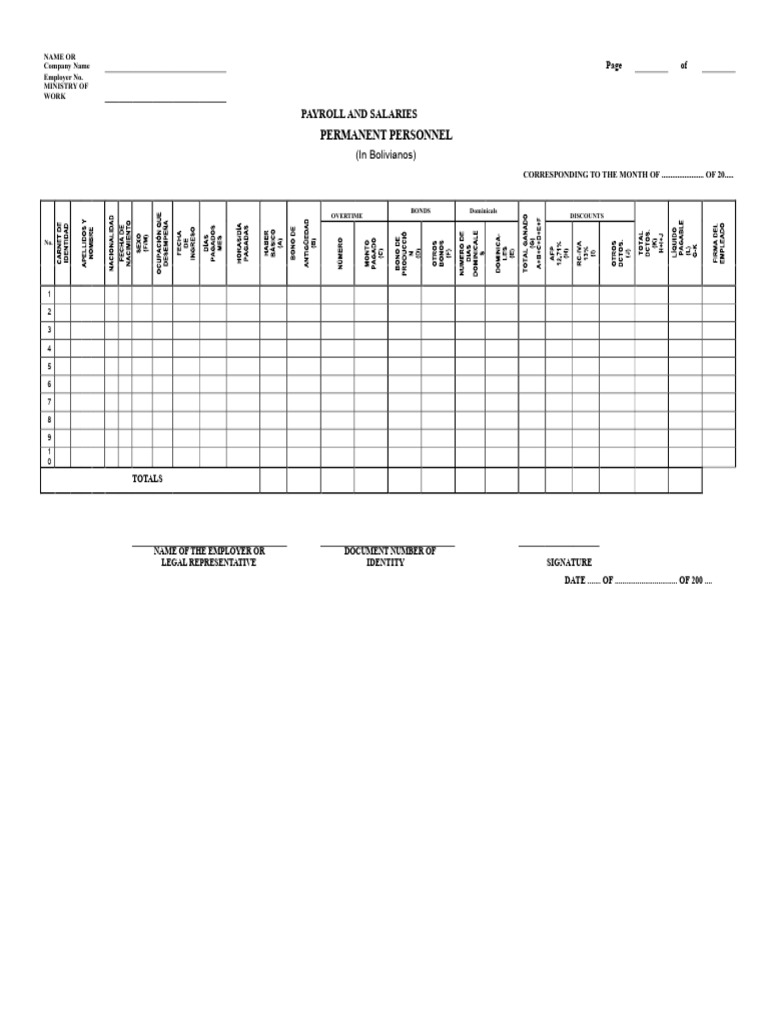 Payroll and Salaries Report Template | PDF