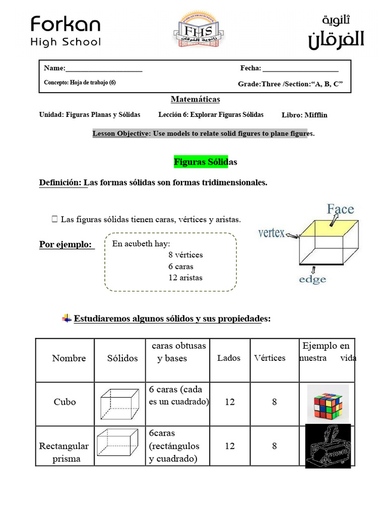 Figuras Sólidas | PDF | Rectángulo | Tetraedro