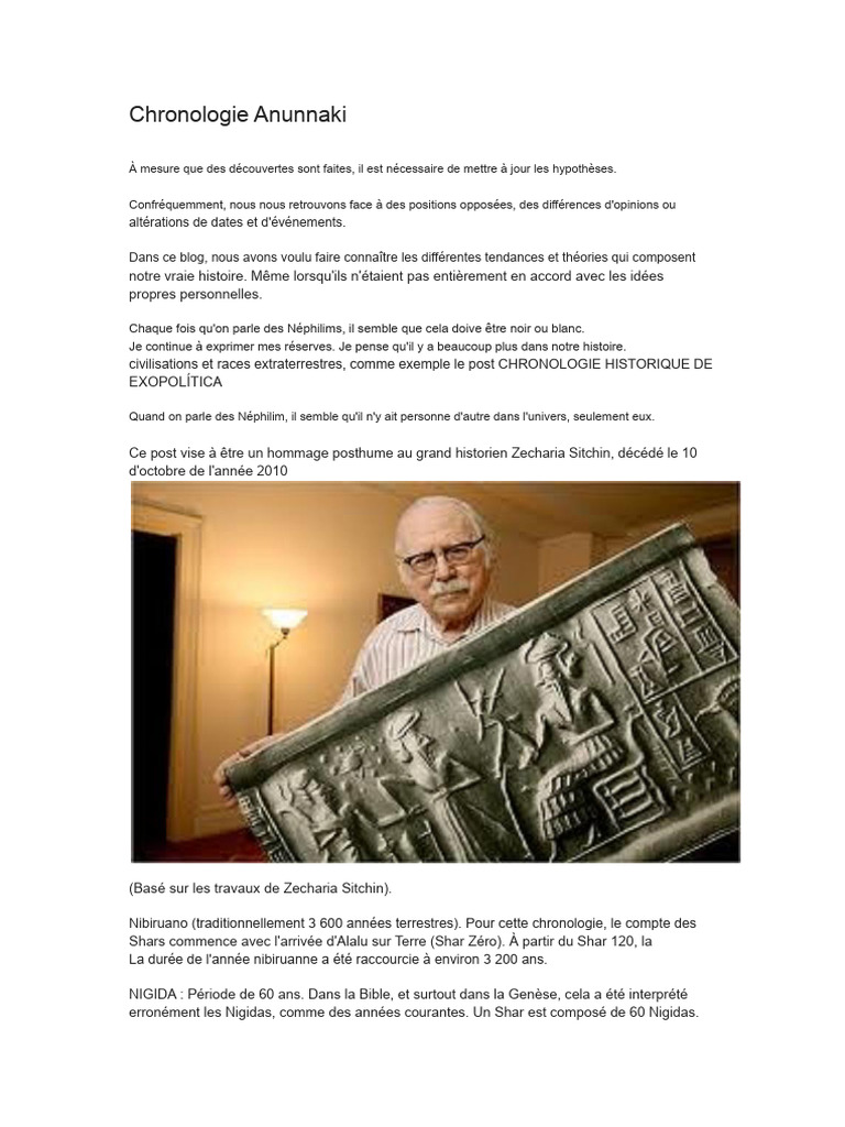 Chronologie des Anunnaki et Néphilims | PDF | Planètes | Babylone