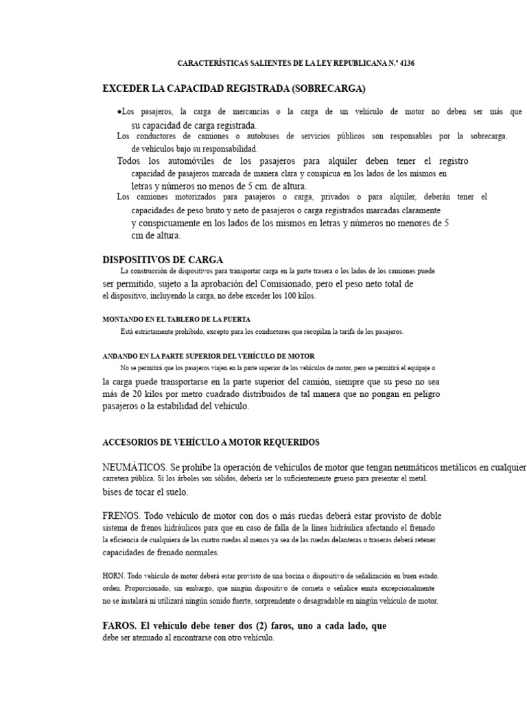 Características Destacadas de La RA 4136 | PDF | Tráfico | Tecnología ...