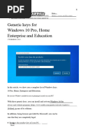 Windows Product Keys Guide | PDF | Windows 10 | Windows 8